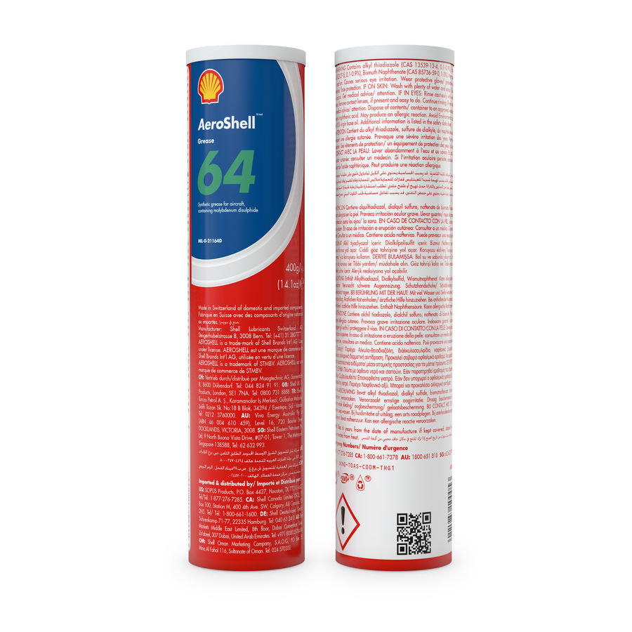 Graisse SHELL AEROSHELL GREASE 64 Cartouche 400G